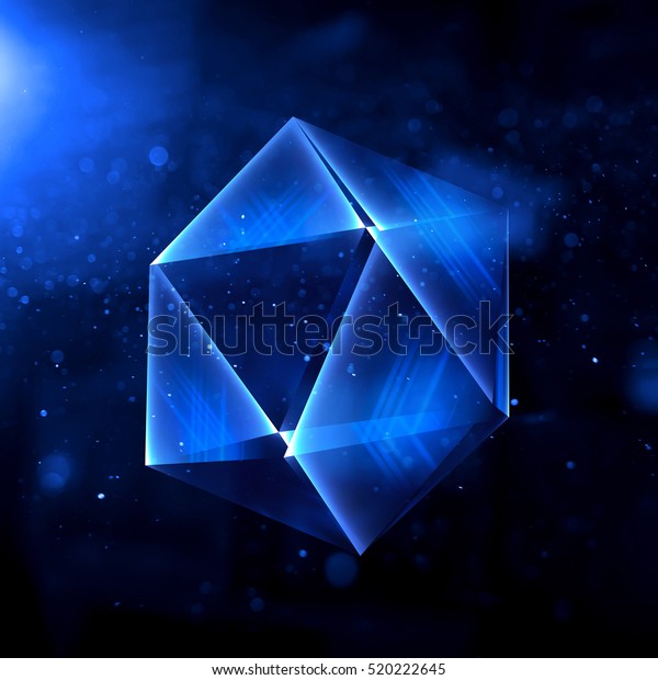 Beautiful Crystal Magic Shapes Object Isolated Stock Illustration 520222645