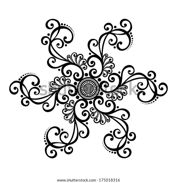 Beautiful Deco Circle Patterned Design Stock Illustration 175018316 ...