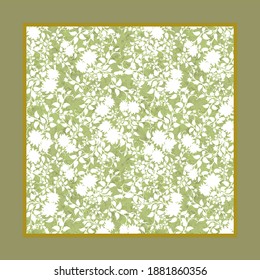 Beautiful Light Leaf Pattern Scarf Design Stock Illustration 1881860356 ...