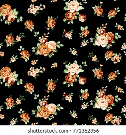 Beautiful Rose Flower Pattern Stock Illustration 771362356 | Shutterstock