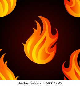 Fire Flames Collage Element Design Stock Illustration 588878294