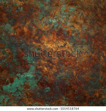 Beautiful Verdigris Oxidized Copper Background Stock Illustration ...