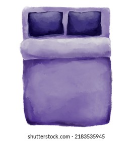 Bed Top View Plan Drawing Layout Stock Illustration 2183535945 ...