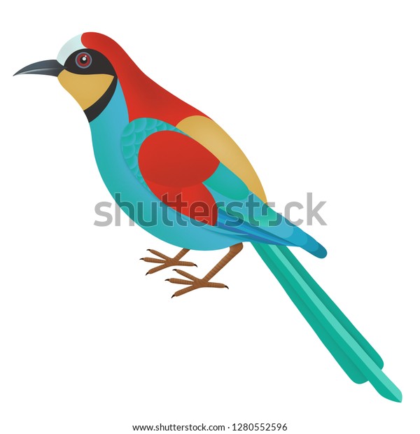 Bee Eater Bird Illustration Stock Illustration 1280552596 | Shutterstock