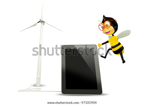 Bee Tablet Eco Concept Stock Illustration 97105904 | Shutterstock