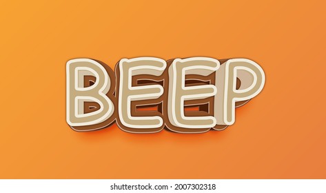 Beep Comic Speech 3d Text Style Stock Illustration 2007302318 ...