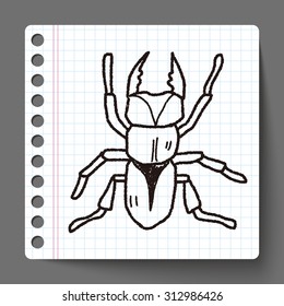 Beetle Doodle Stock Illustration 366943115