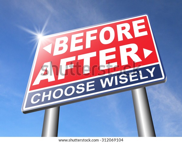 Before After Comparison Make Change Better Stock Illustration 312069104