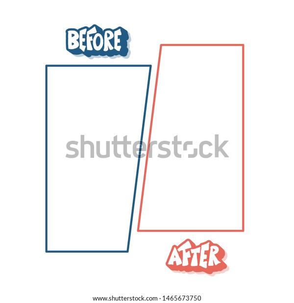Before After Template Background Stylized Text Stock Illustration ...