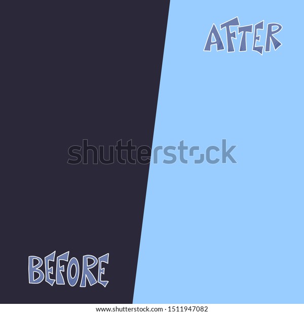 Before After Template Screen Comparison Concept Stock Illustration ...
