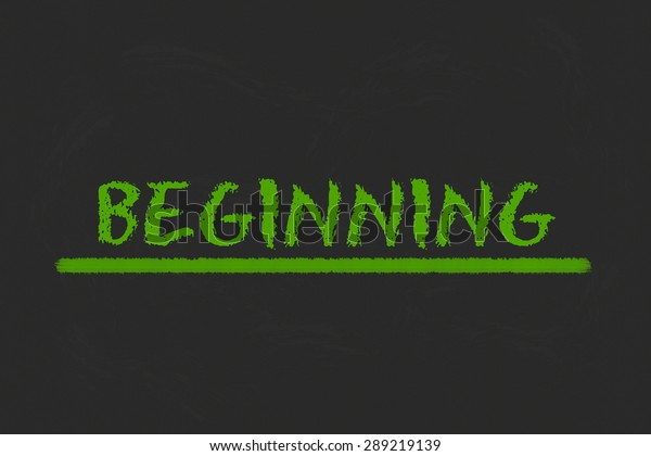 Beginning Green Script Green Underline On Stock Illustration 289219139 ...