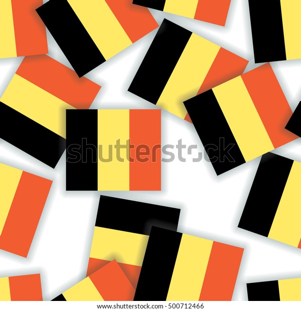 Belgium Seamless Pattern Collage Flags Shadows Stock Illustration ...