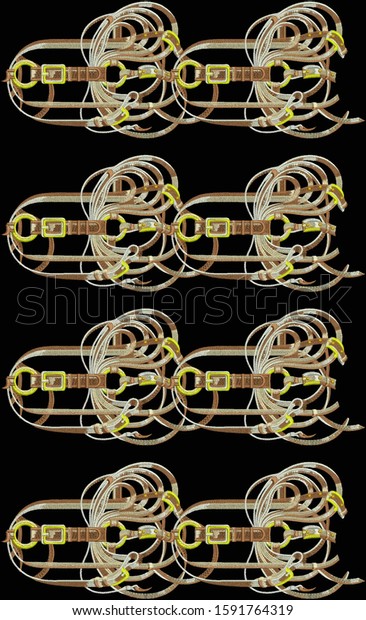 Belt Border Design Multi Head Stock Illustration 1591764319 | Shutterstock