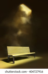 Bench Under Lantern Stock Illustration 404727916 | Shutterstock