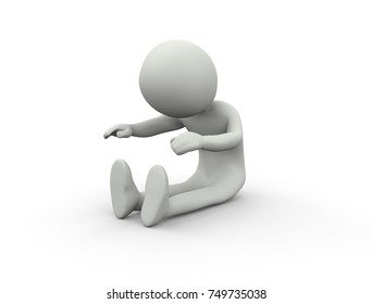 Bend Forward3d Illustration Stock Illustration 749735038 | Shutterstock