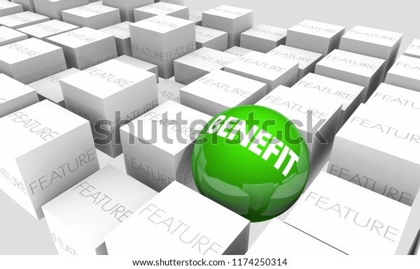 Benefit Vs Feature Advantage Value Sphere Stock Illustration 1174250314