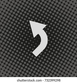 Bent Arrow Icon Left Arrow Icon Stock Illustration 732399298 | Shutterstock