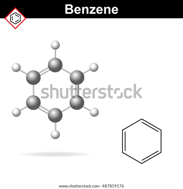 Benzene 3d Molecular Structure 2d Chemical 스톡 일러스트 487859176 | Shutterstock