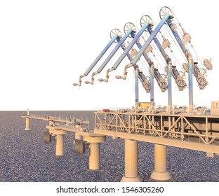 Berth Loading Arms Isolate On White Stock Illustration 1545130811 ...