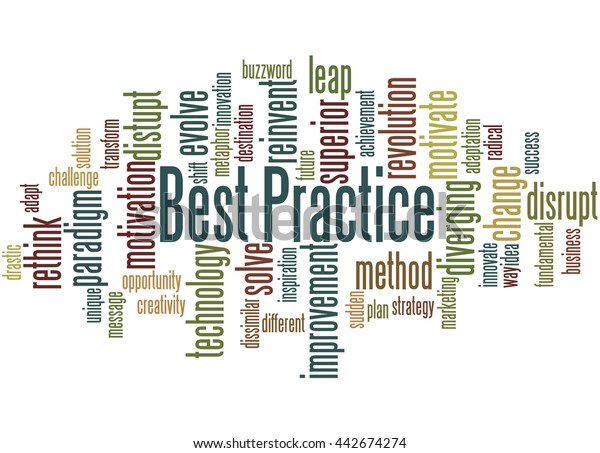 Best Practice Word Cloud Concept On Stock Illustration 442674274 ...