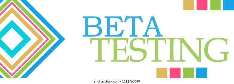 Beta Testing Text Written Over Colorful Stock Illustration 1111768649 ...
