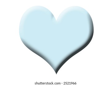 Beveled Blue Heart 3d Effect Stock Illustration 2521966 | Shutterstock
