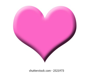 Beveled Pink Heart 3d Effect Stock Illustration 2521973 | Shutterstock