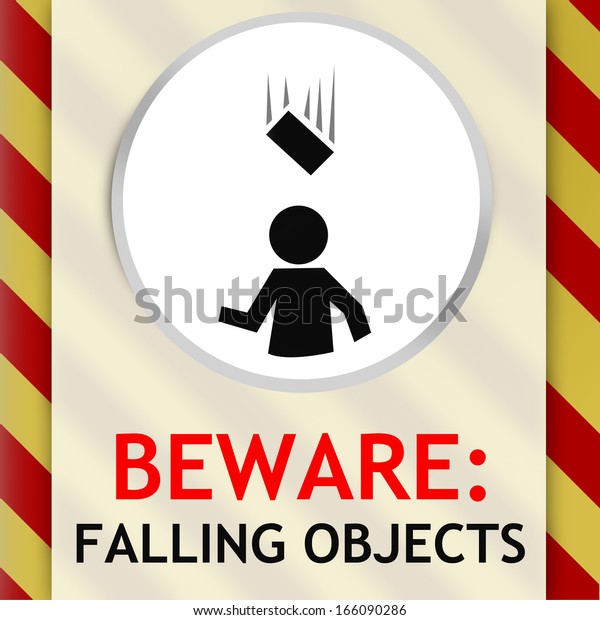Beware Falling Object Signs Maintenance Construction Stock Illustration ...