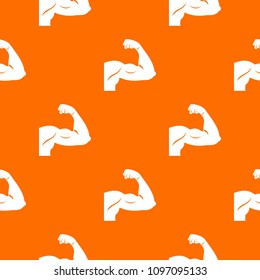 Biceps Pattern Repeat Seamless Orange Color Stock Illustration ...