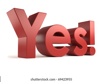 3d Yes Text 3d Illustration: ภาพประกอบสต็อก 378406117 | Shutterstock