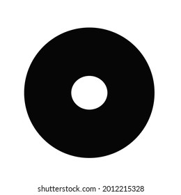 Big Black Circle Icon Smaller White Stock Illustration 2012215328 ...