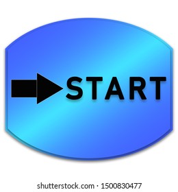 Big Yellow Isolated Start Button Arrow Stock Illustration 1288789402 ...