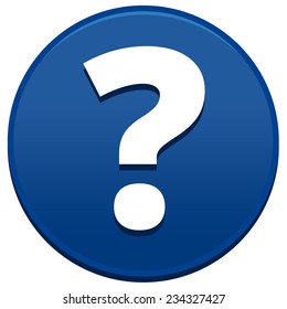 Big Blue Question Mark Button Isolated Stock Illustration 234327427 ...