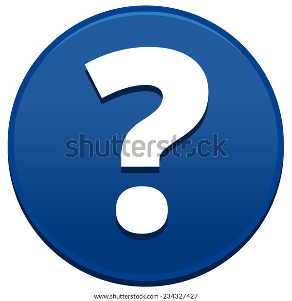 Big Blue Question Mark Button Isolated Stock Illustration 234327427 ...