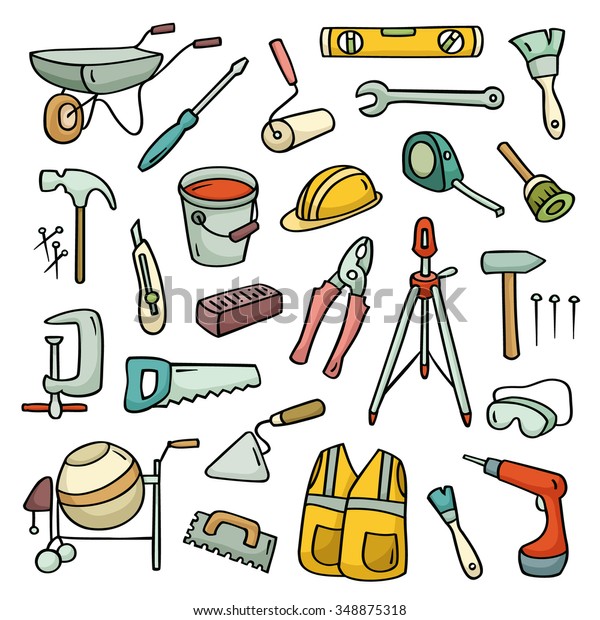 Big Cartoon Set Operating Tools Cute Stock Illustration 348875318 ...