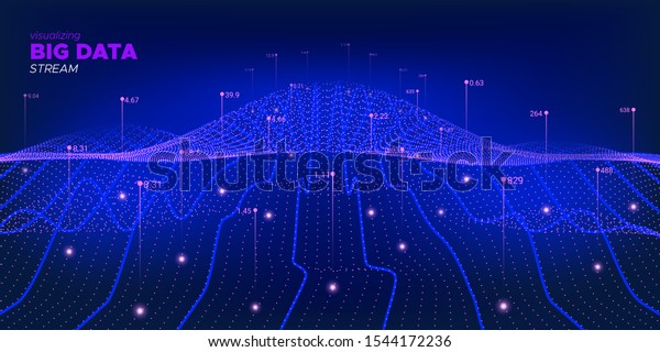 Big Data Analytics Pink Neon Matrix Stock Illustration 1544172236