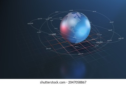 Big Data Earth Information Technology Concept Stock Illustration ...