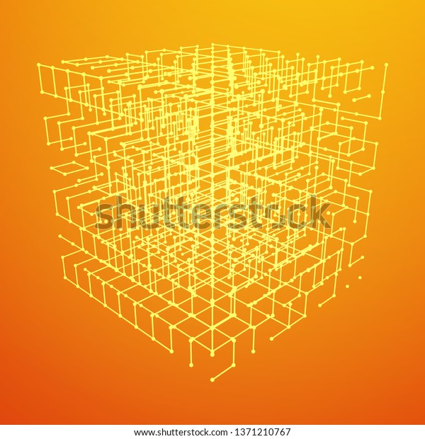 Big Data Visualization Hud Grid Corners Stock Illustration 1371210767 ...