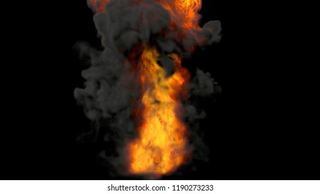 Big Explosion Effect Black Background Realistic Stock Illustration ...