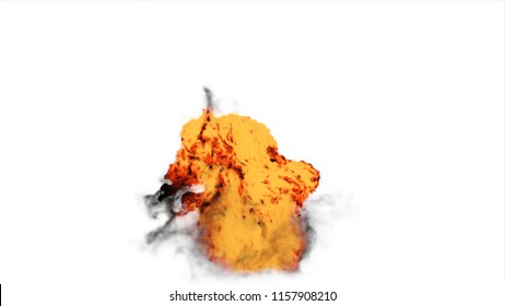 Big Explosion Effect White Background Realistic Stock Illustration ...