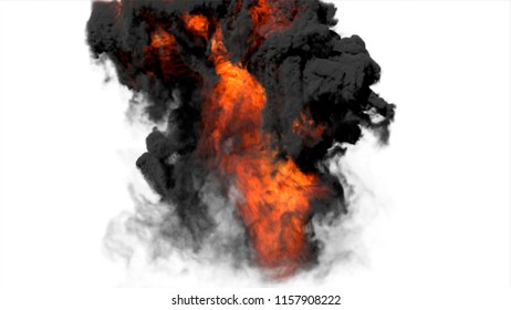 Big Explosion Effect White Background Realistic Stock Illustration ...