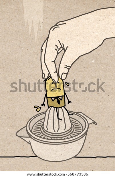 Big Hand Squeezing Stock Illustration 568793386