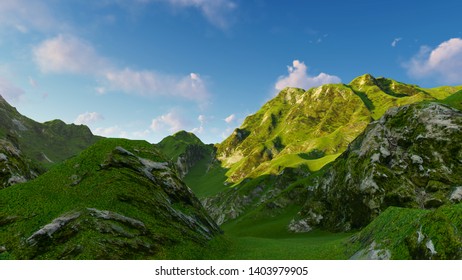 Big Mountain Background 3d Rendering Stock Illustration 1403979905 ...