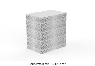 Big Paper Stack On Isolated White Stock Illustration 1047154762 ...