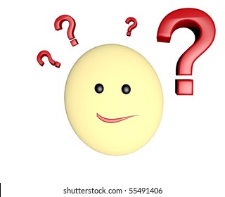 Laughing Emoticon Looks Question Mark 3d 스톡 일러스트 758957647 | Shutterstock