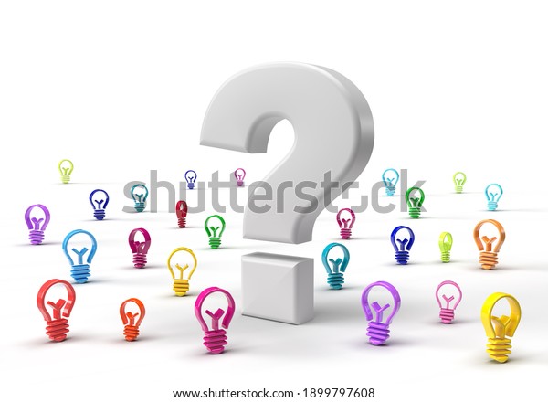 Big Question Marks Many Small Colorful Stock Illustration 1899797608 ...