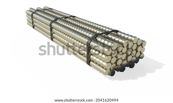 Big Rebar Pack Isolated Cgi Industrial Stock Illustration 2041620494 ...