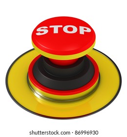 Big Red Button Stop Isolated On Stock Illustration 86996930 | Shutterstock