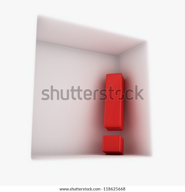 Big Red Exclamation Mark Corner: ilustración de stock 118625668 ...