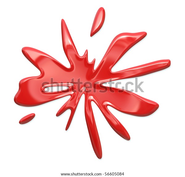 Big Red Ink Paint Splatter On 库存插图 56605084 | Shutterstock